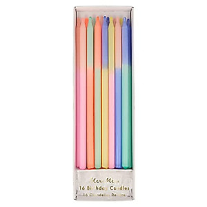 Meri Meri Multi Color Block Candles (Pack of 16)