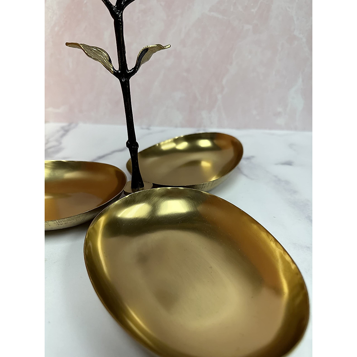 3 Bowl Condiment Server - Decorative Fruit Bowl Salad Popcorn Serving Tray - Home Essentials for Chips, Cereal & Condiments - Small Decorative Bowl - Versatile Kitchen Counter Organizer & Serveware