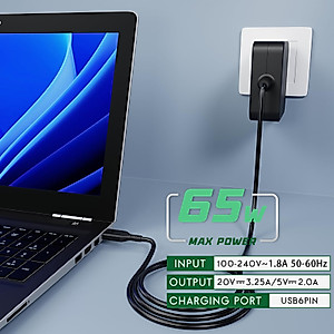 Fancy Buying 65W 40W Charger Adapter for Lenovo Yoga 3 Pro-1370 Yoga 3-1170 Yoga 3-1470 36200563 Yoga 700 700-11ISK 700-14ISK W/USB Cable