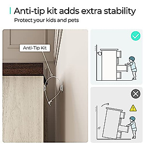 LINSY HOME 7 Drawer Dresser, White Dresser for Bedroom, Mid Century Modern Dresser Organizer, Chest of Drawers for Nursery,Baby,Kids Bedroom