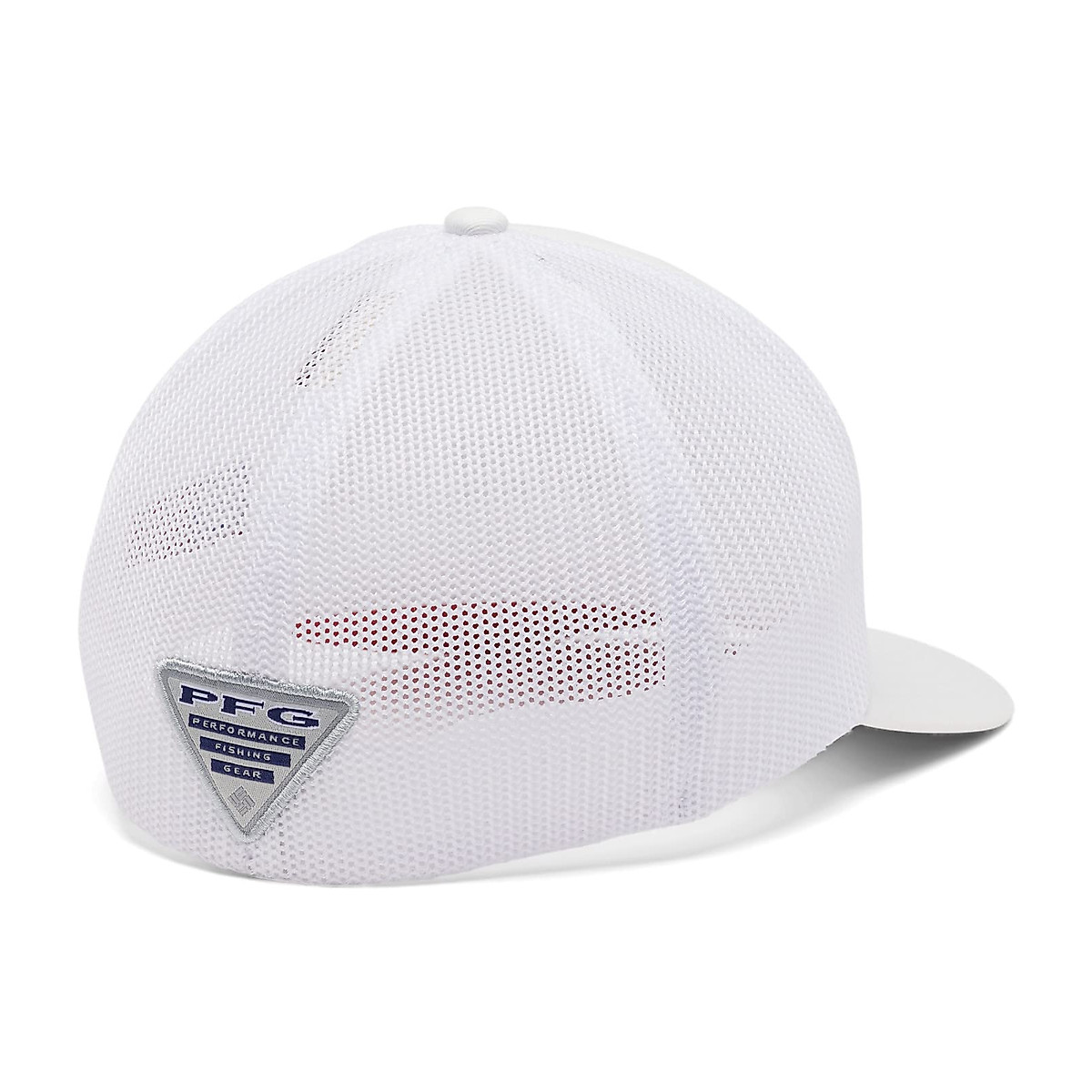Columbia Unisex Pfg Mesh Ball Cap, White, Vivid Blue, Usa Flag, Large/X-Large