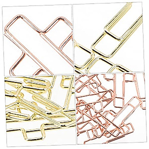 STOBOK 500 pcs Shape Exquisite School Bible Ornaments Organizer Small Metal Paperclips Bookmark Ticket Office Invitation Portable Creative Paper File Party Reading Files Modeling Book