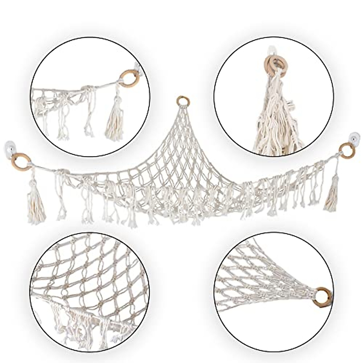 Stuffed Animal Hammock，Toy Net Hammock for Stuffed Animals is Suitable Kids or Childrens Bedroom Room Wall Storage Organizer or Décor (Small)