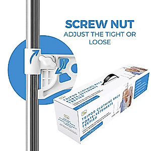 Home Spirit Tripod Clothing Rack, Indoor Clothes Drying Rack for Laundry, Foldable for Storage, Adjustable Height Up to 74", Five Removable Adjustable Hangers, Holds Up to 36 Garments