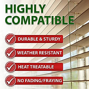 Mandala Crafts Strings Lift Cords - Roman Shades Cord White 2mm Nylon Cord - 109 Yds Braided Nylon String