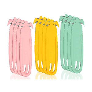 70-Pack Safety Box Cutter, T TOVIA SK2 Stainless Steel Concealed Blade Package Opener with Tape Splitter for Cartons, Cardboard, Wrap, Straps, Film (30 Pink, 20 Green, 20 Yellow)