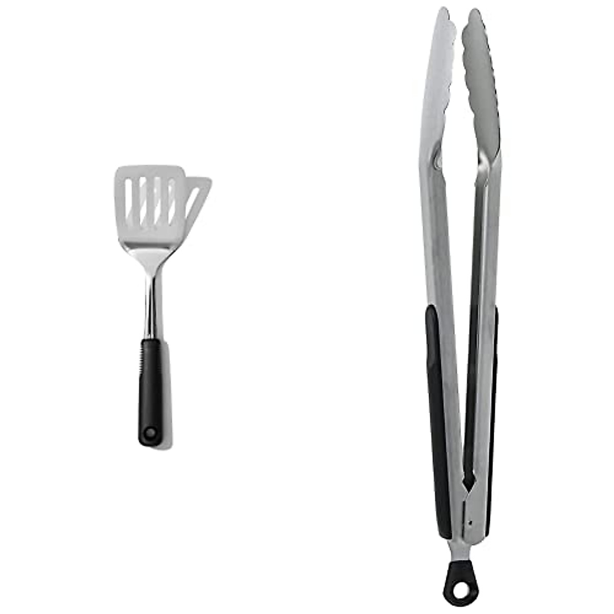 OXO Good Grips Stainless Steel Turner & Good Grips 12-Inch Stainless-Steel Locking Tongs