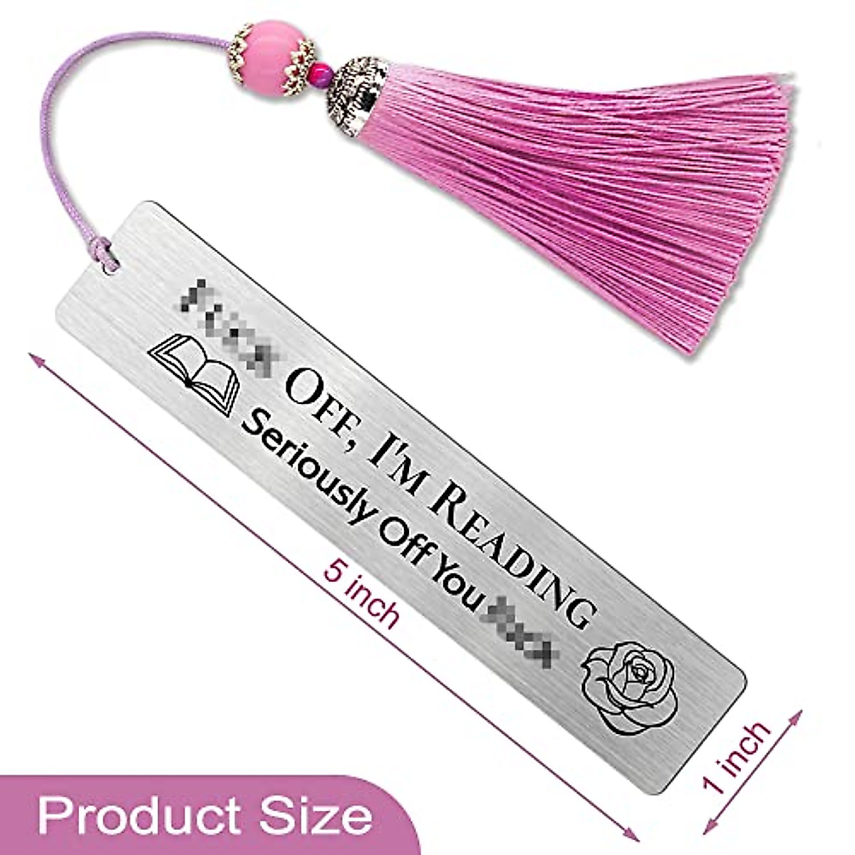 Hafhue I'm Reading Seriously Off Metal Bookmark Book Lover Gifts for Woman Man BFF Girlfriend Teens Students Friends Bookworm Readers Graduation Anniversary Gifts Back to School Gifts