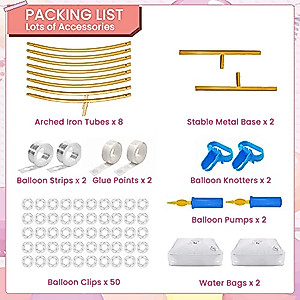 Sea Punk 7.2ft Round Backdrop Stand, Wedding Arches for Ceremony, Balloon Arch Stand for Wedding Valentine Birthday Party, Easy to Assemble Rustproof Metal Bracket, Gold