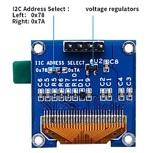 GeeekPi 5PCS 0.96 Inch OLED Module 12864 128x64 White Driver IIC Serial Display Board Module for Arduino, Raspberry Pi,Beagle Bone Black