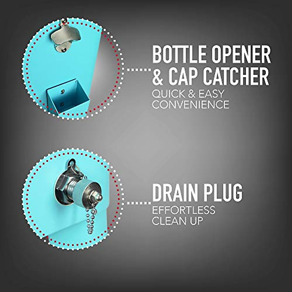 Permasteel 80 Quart Portable Picnic Cooler in Turquoise