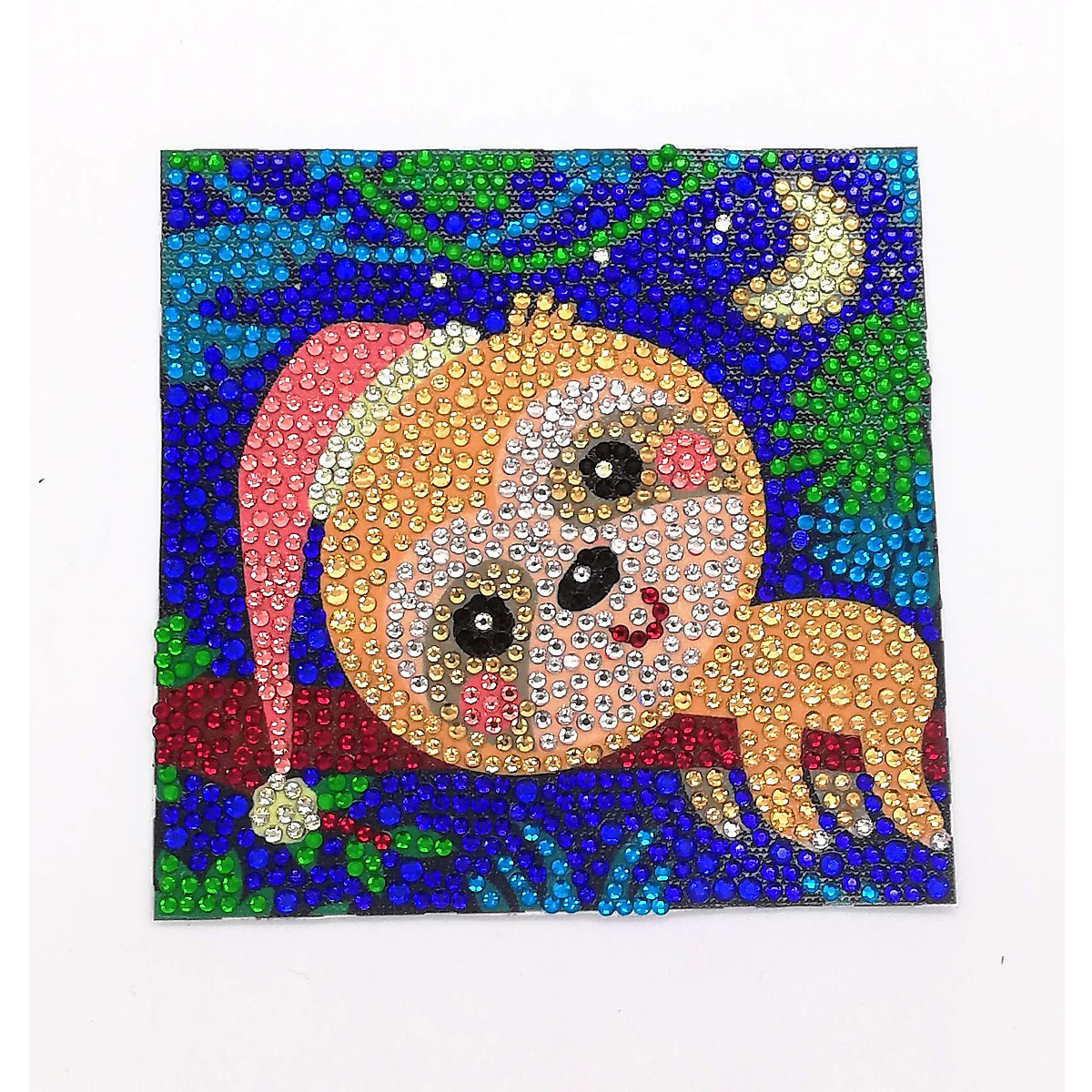 ParNarZar Easy 3D Diamond Painting Kit for Kids, Full Drill Painting by Number Kits with Wooden Frame 6x6 inches (Sloth)