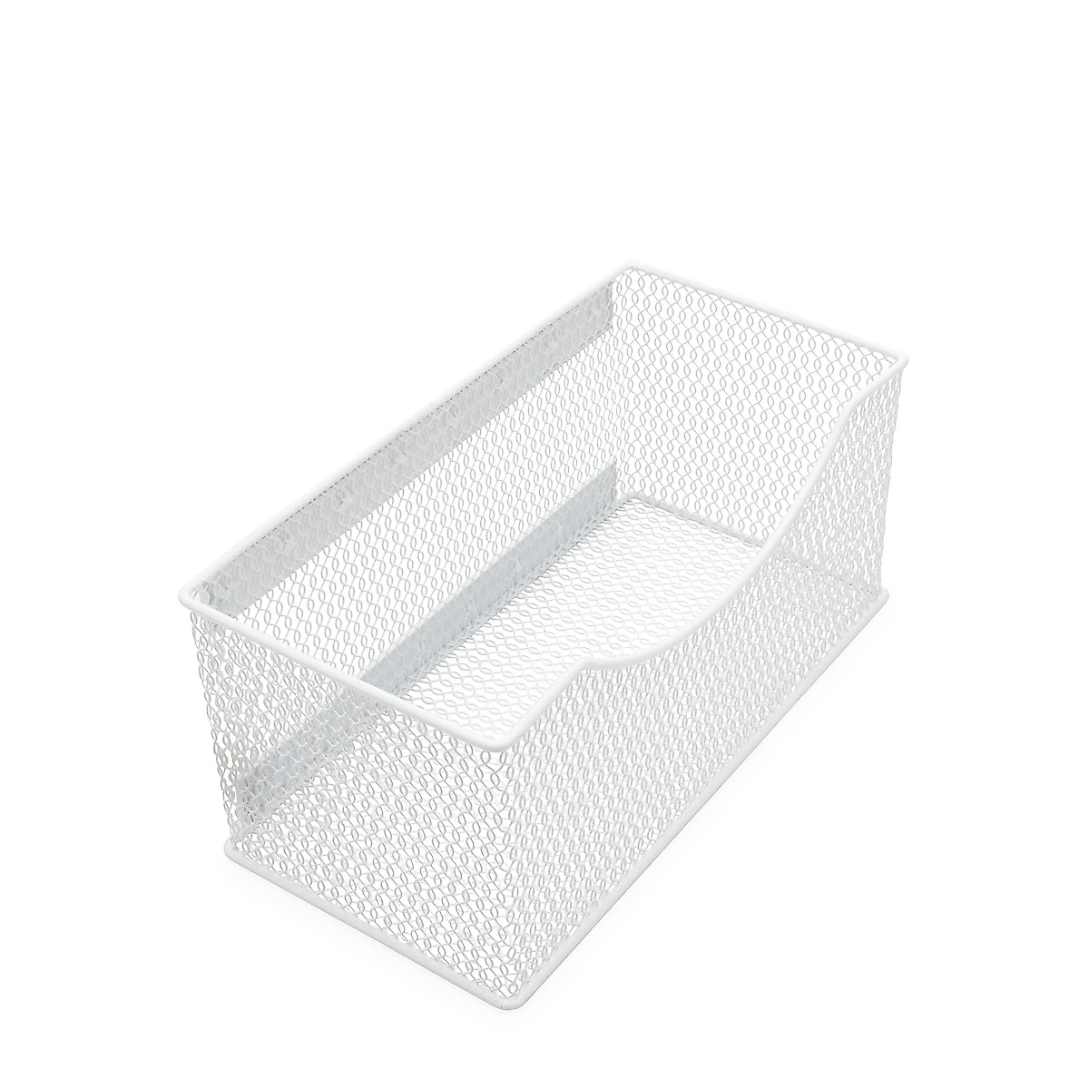 YBM HOME Mesh Magnetic Storage Basket Organizer with Extra Strong Magnets Holds Your Whiteboard and Locker Accessories, Perfect as Marker and Pencil Holder for Office, (16, White)