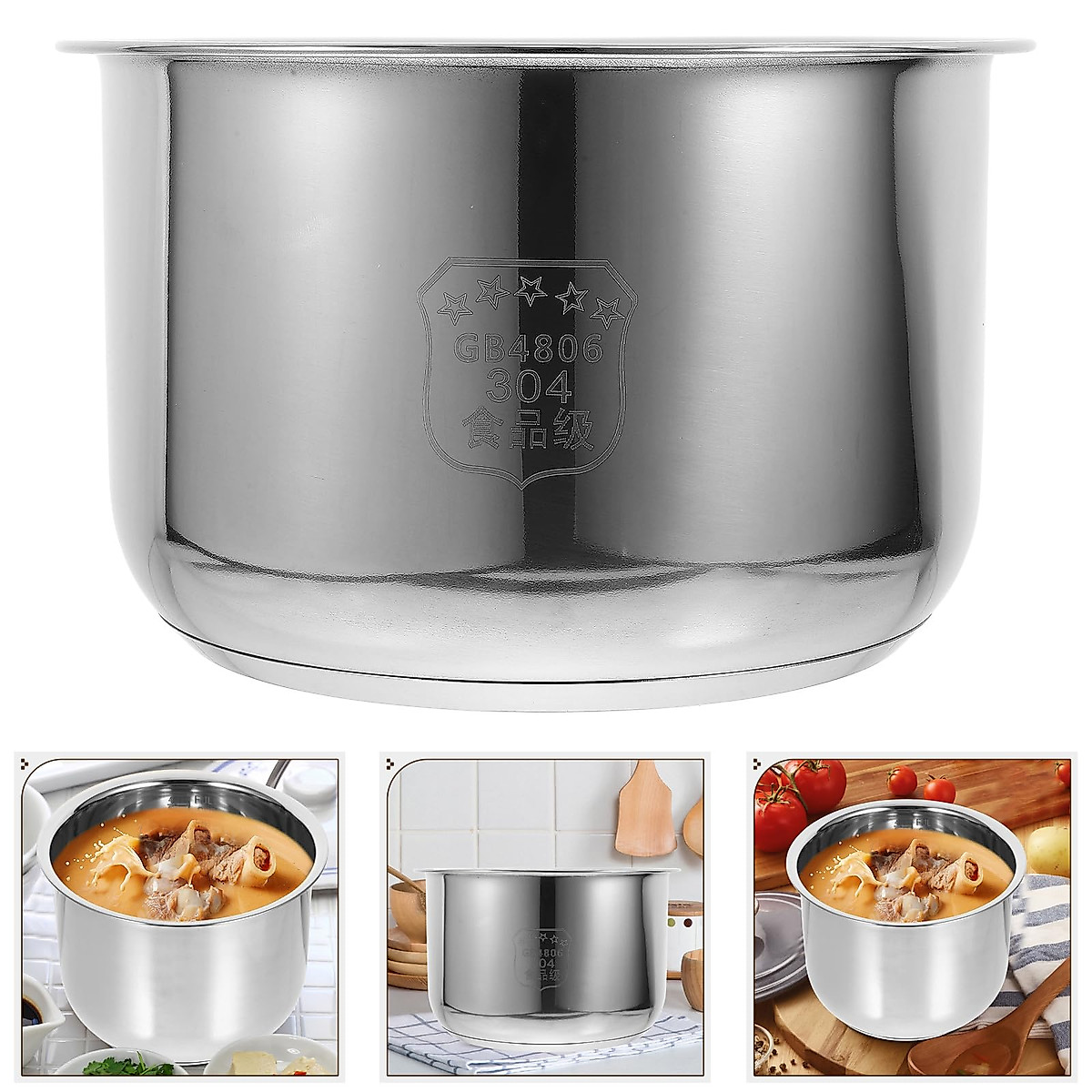 BRIGHTFUFU Rice Cooker Inner Pot Replacement Non Stick Rice Cooker Liner for Kitchen Compatible with Electric Rice Cookers Cooking Container Ideal Rice Cooker Cup