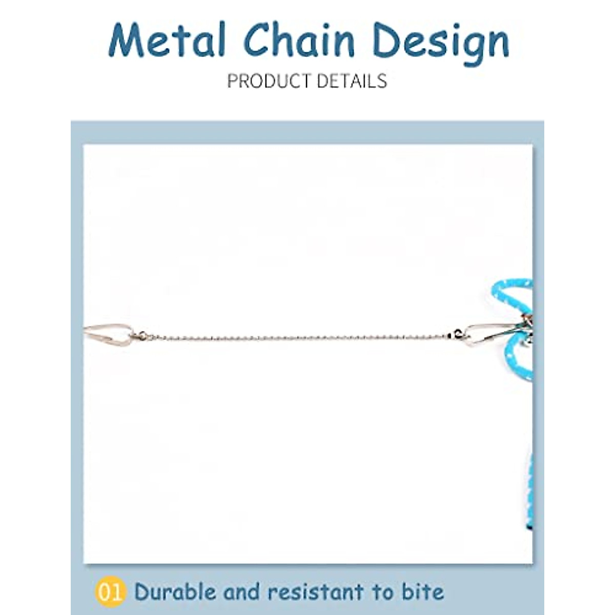 Harikaji Hamster Harness,Adjustable Harness Vest Leash Hamster Chest Straps with a Small Bell Rat Mouse Squirrel Sugar Glider Small Animal (Blue)