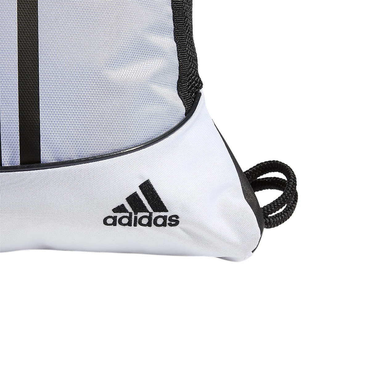 adidas Alliance Sackpack, Drawstring, Lightweight Small Gym Bag for Women, Soccer Backpack, White/Black/Black, One Size