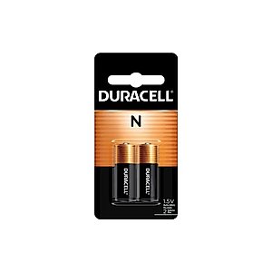 Duracell N 1.5V Alkaline Battery, 2 Count Pack, N 1.5 Volt Alkaline Battery, Long-Lasting for Medical Devices, Key Fobs, GPS Trackers, and More