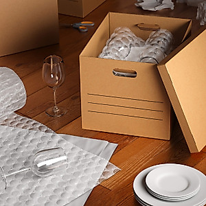 Amazon Basics Medium Moving Boxes with Lid and Handles, 19 x 14.5 x 15.5 inches, 10-Pack