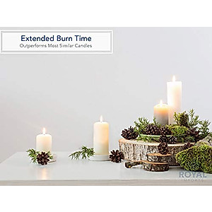 Royal Imports Unscented Pillar Candles 3 Inch Premium Wax White, 4 Sets (12 Candles - 4 of Each 3x3, 3x6, 3x9) White Unscented Premium Wax for Wedding, Spa, Party, Birthday, Holiday, Bath, Home Decor