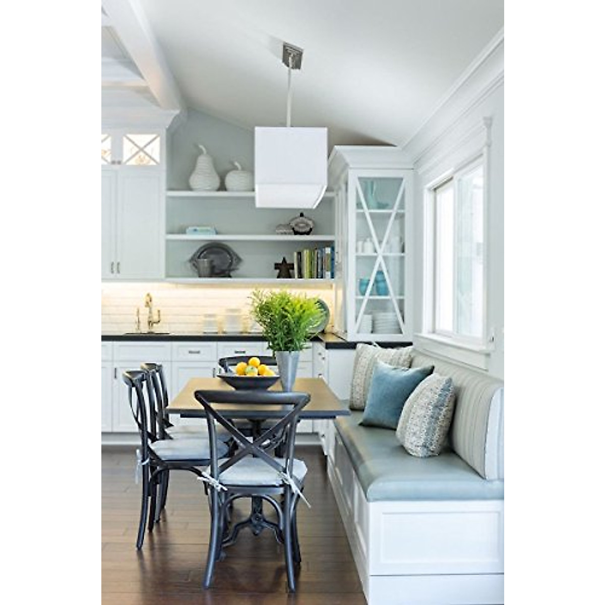 2xHome Cross Back Walnut Dining Chair