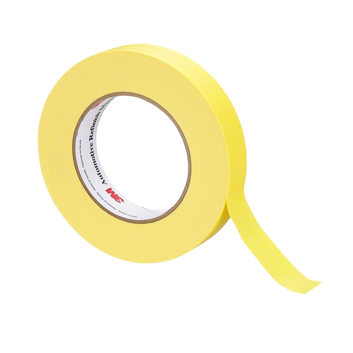 3M Automotive Refinish Masking Tape 06653, 388N, Yellow Color, Water Resistant, Multi-Purpose, 24 mm x 55 m