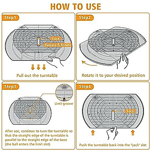 VanlonPro Lazy Susan Organizer for Refrigerator, Rectangular Condiment Turntable, Clear Rotating Storage Rack for Fridge, Cabinet, Countertop, Table, Pantry, Kitchen -16.5 x 11.1 x 1.4 inches (1 Pack)
