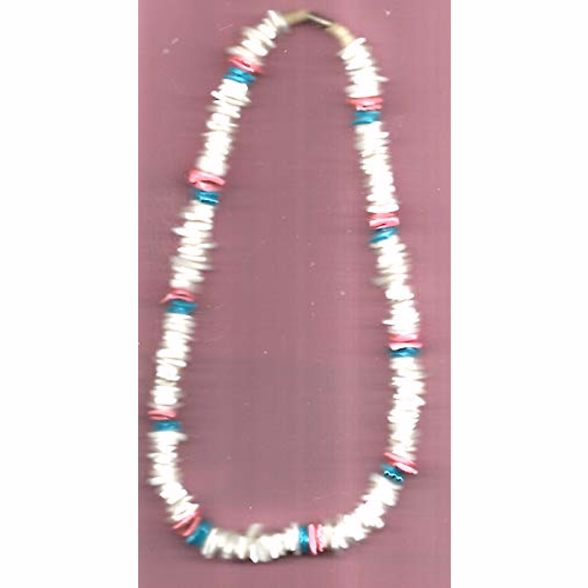 18" ROSE CLAM SHELL NECKLACE- FOR TEEN AGES COLOR WHITE, PINK AND TURQUOISE