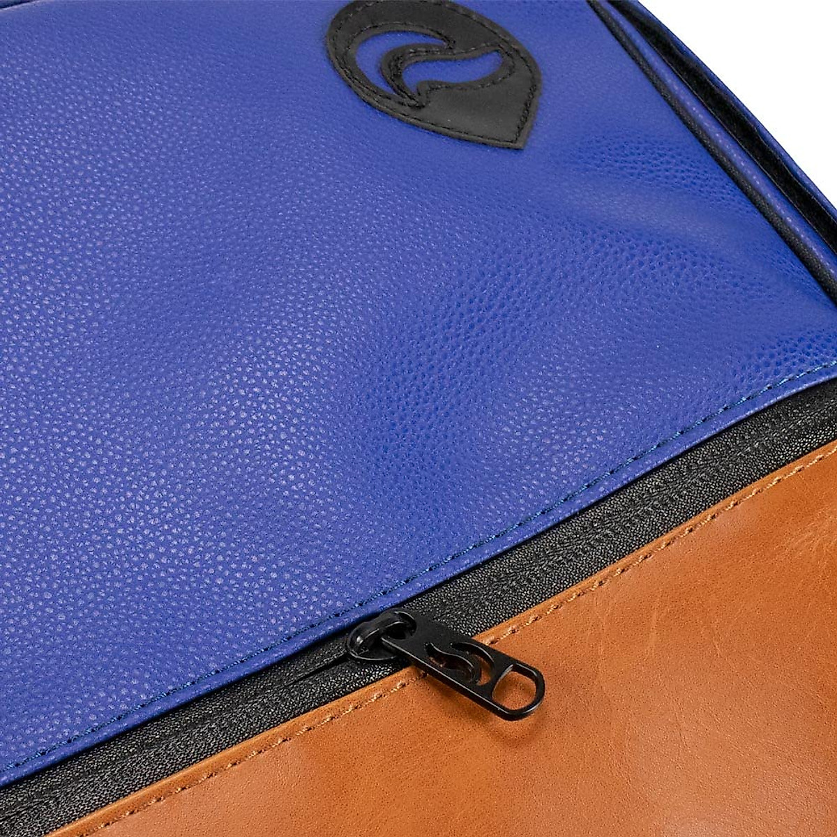 Skunk Backpack Urban - Smell Proof - Weather Resistant - NOW WITH COMBO LOCK (Blue/Brown Leather)