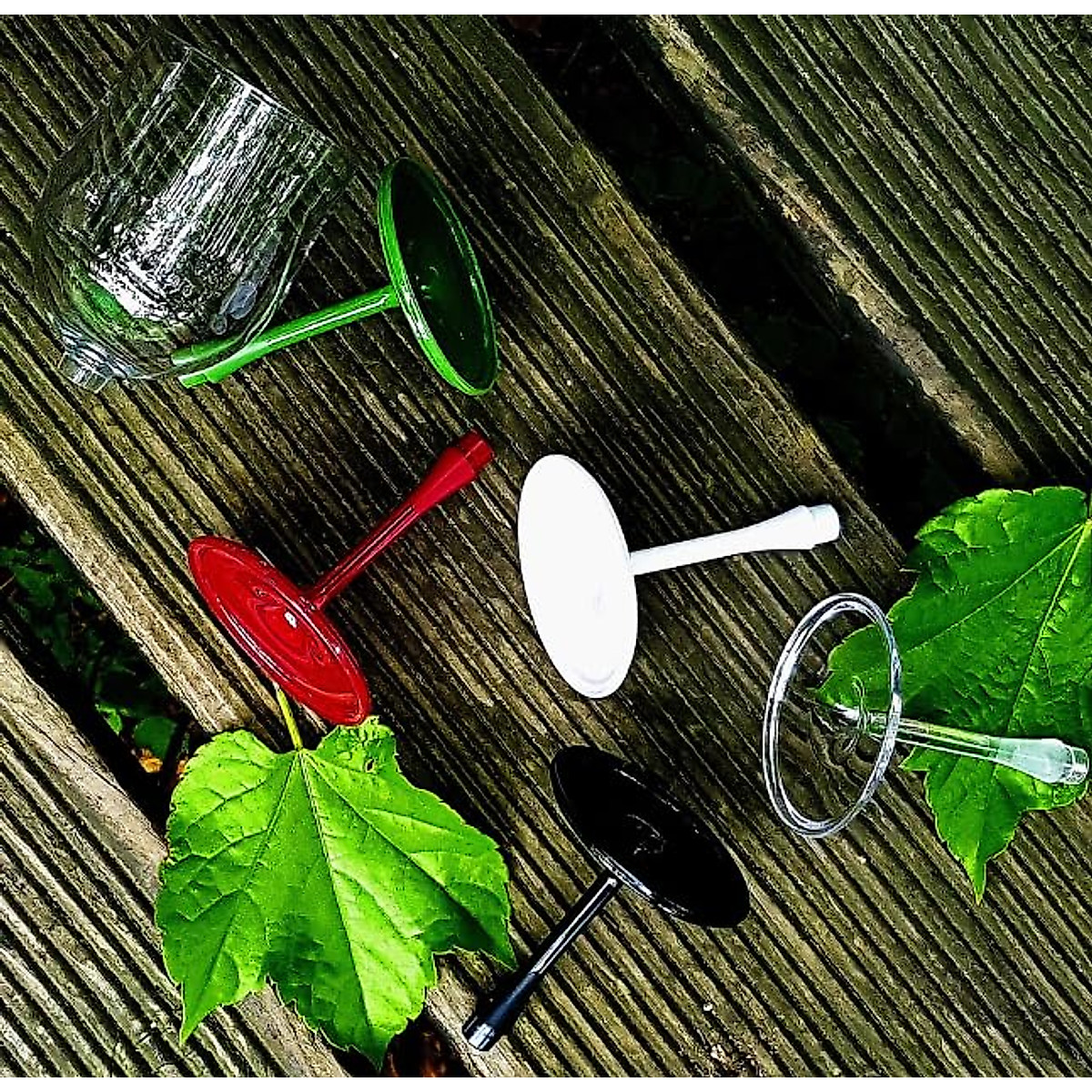 BOSO Portable Collapsible Wine Glass-Unbreakable, Shatterproof Clear Plastic Wine Glass-BPA FREE, Dishwasher Safe, Detachable Stem Wine Cup-Perfect Camping, , and Travel (white color), D8.0*H11.0CM