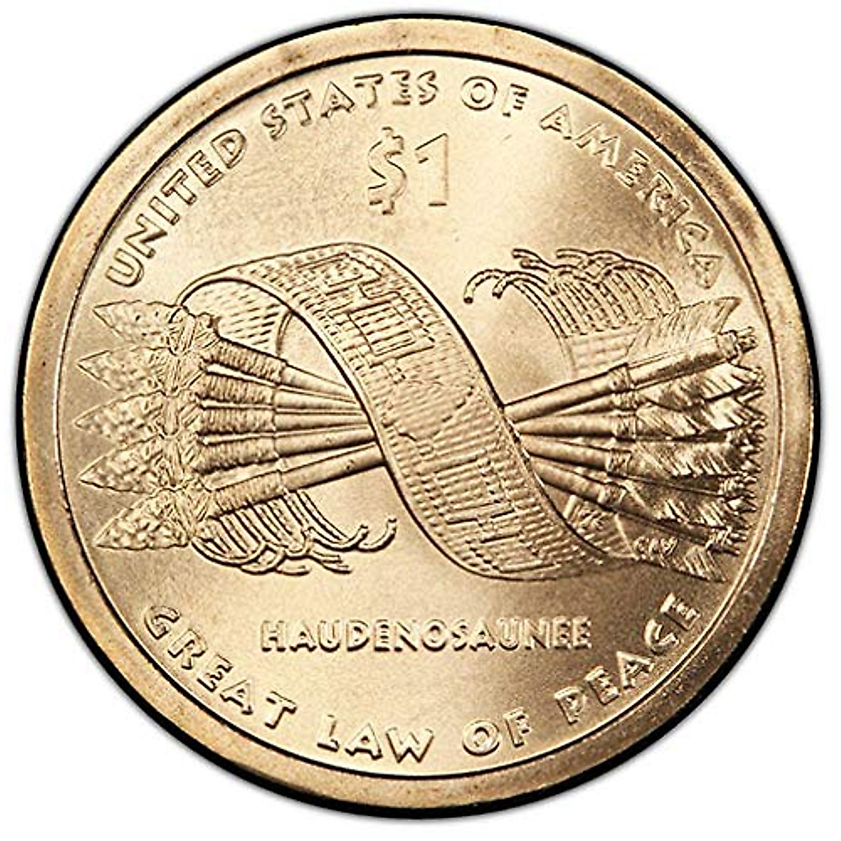 2010 D Pos. B Satin Finish Sacagawea Native American Great Law of Peace Dollar Choice Uncirculated US Mint