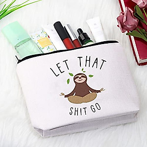Novelty Makeup Cosmetic Bag Organizer Pouch Let That Shit Go (LET THAT SHIT GO bag)