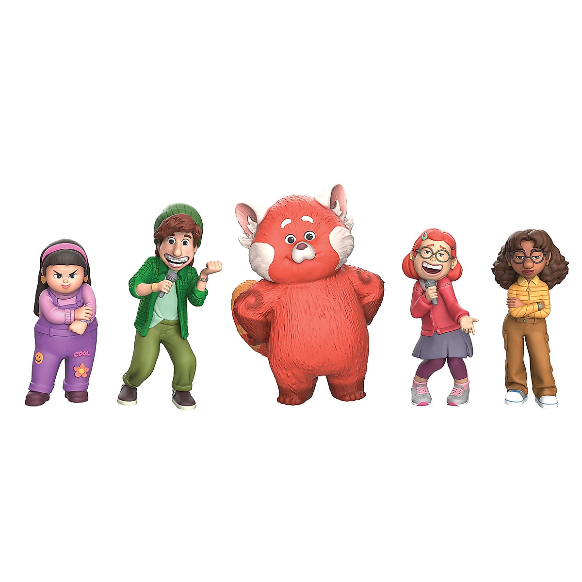 Just Play Disney and Pixar Turning Red 5-Piece BFF Collectible Figure Set 3-Inches High, Officially Licensed Kids Toys for Ages 3 Up