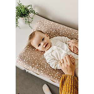 Copper Pearl Premium Knit Changing Pad Cover Soft, Stylish, and Universal Fit for All Standard Diaper Changing Pads, Trendy Design Changing Pad Covers, Fawn