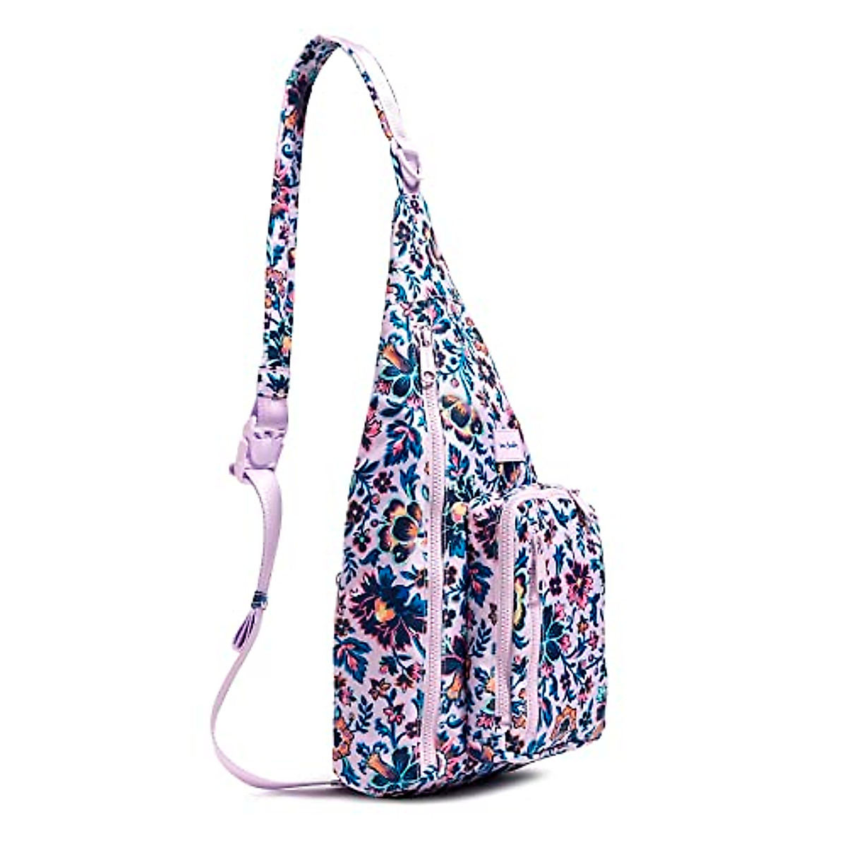 Vera Bradley Women's Recycled Lighten Up Reactive Sling Backpack, Cloud Vine Multi, One Size