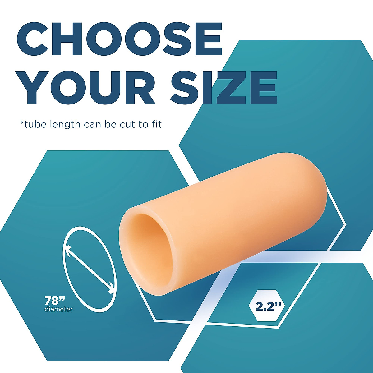 Homergy Original Soft Gel Toe Cap - 6 Big Toe Protectors for Women & Men, Cushioning Toe Sleeves to Provide Relief from Missing/Ingrown Toenails, Corns, Calluses, Blisters, Hammer Toes