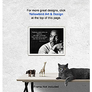 Martin Luther King Jr. Darkness Quote Wall Art Print - Ready to Frame Photo (8X10) - Home Decor - Makes a Great Educational Gift for Schools and Teachers - MLK Inspirational and Motivational