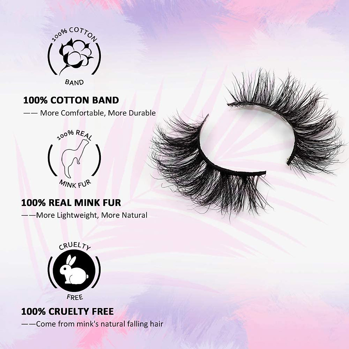 BEEOS Real Mink 3D Eyelashes Wholesale 10 Pairs, E11 Fluffy Full Volume 18 mm Middle Long Lashes Reusable Lightweight Siberian 3D Mink Lashes for Daily Use Natural Look (E11/10 Pairs)