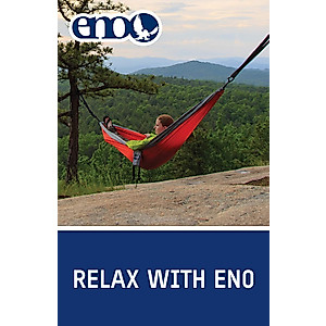 ENO, Eagles Nest Outfitters DoubleNest Lightweight Camping Hammock, 1 to 2 Person, Orange/Grey