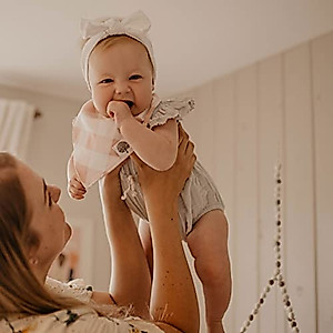 Parker Baby Bandana Drool Bibs 4 Pack Baby Bibs for Girls - "Lincoln Set"