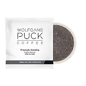 Wolfgang Puck Coffee, French Vanilla Coffee, 9.5 Gram Pods, 18 Count