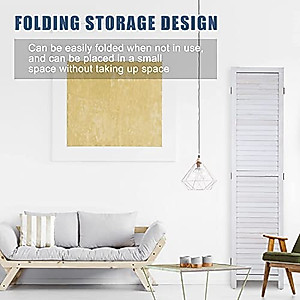 3 Panel Room Divider Privacy Screen 4.3 Ft Tall Privacy Wall Divider 67.7" x 16.9" Each Panel Folding Wood Screen for Home Office Bedroom Restaurant