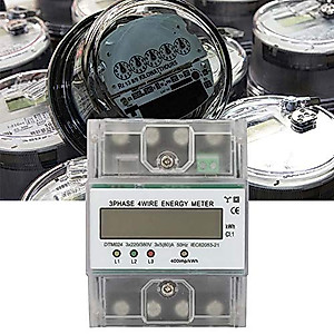 3 Phase Power Meter DTM024 Digital LCD Display Energy Meter Electric Kilowatt Hour Meter, 220/380V 5-80A