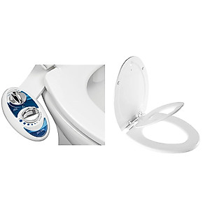 LUXE Bidet Toilet Attachment & Mayfair Toddler Potty Training Toilet Seat with Slow Close & Magnetic Removable Kids Seat