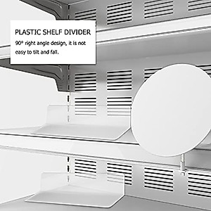 Mipcase Plastic Divided Purse Organizer for Closets- 10Pcs Shelf Divider Supermarket Commodity Divider, L Shape Baffle