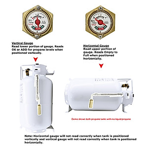 Flame King YSN301HZL 30lb Steel Horizontal Propane Tank Cylinder for Fire Pit Tables, Patio Heaters, Barbeques, RVs, and Truck Campers, 30-Pound, White