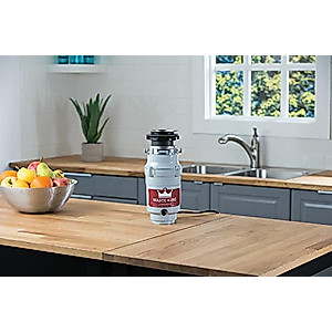 Waste King 1/2 HP Garbage Disposal with Power Cord for Kitchen Sink Food Waste, L-1001