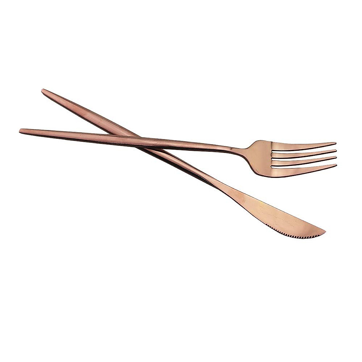 Rose Gold Silverware Set, JASHII 30-Piece Stainless Steel Flatware Cutlery Set for 6, Elegant Hourglass Polished Mirror Finish, Ideal for Home Hotel Wedding Festival Party, Dishwasher Safe