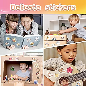 300 PCS Cute Stickers Vsco Stickers for Water Bottles Waterproof Cute Stickers for Kids Teens Girls Aesthetic Vinyl Stickers for Water Bottles Flask Phone Laptop Skateborad Stickers, Sticker Pack