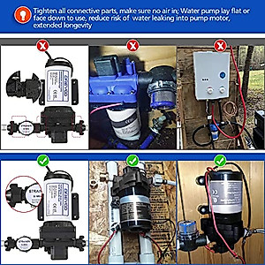 Water Booster AC Pressure Pump 110V, Self Priming Upgrade Pump 5.5 Gpm 70 Psi with Power Plug, Pipe Fittings Brass Connector Strainer Filter for Kitchen Bathroom RV Marine Yacht, Garden Hose