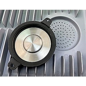 SAMMART 15L (3.96 Gallons) Collapsible Plastic Dish Drainer - Foldable Drying Rack - Portable Dinnerware Organizer - Space Saving Storage Tray for Kitchen, Camping (Grey/Black)